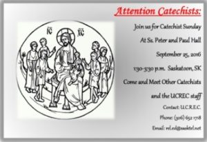 Letter to Catechists from Bishop Peter Stasiuk, C.Ss.R. , head of the ...